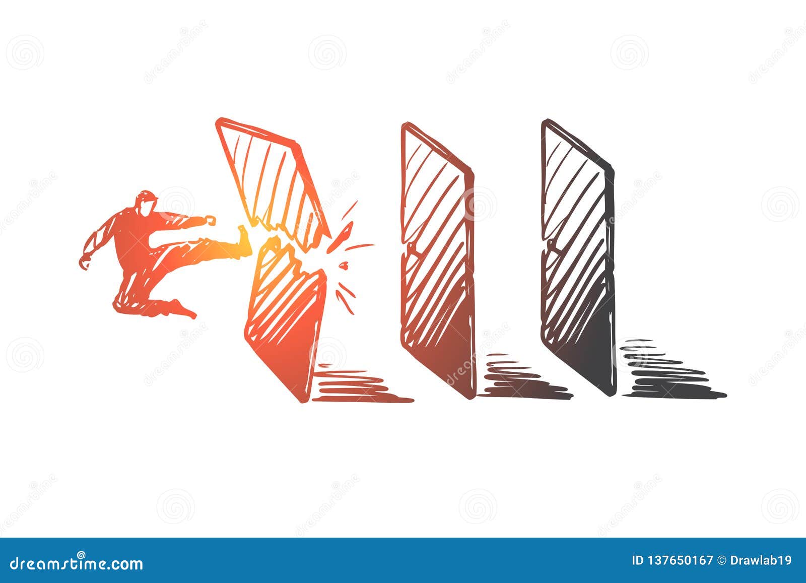 Achievement, Goal, Startup, Businessman, Success Concept. Hand Drawn ... Achievement, Goal, Startup, Businessman, Success Concept. Hand Drawn ...
