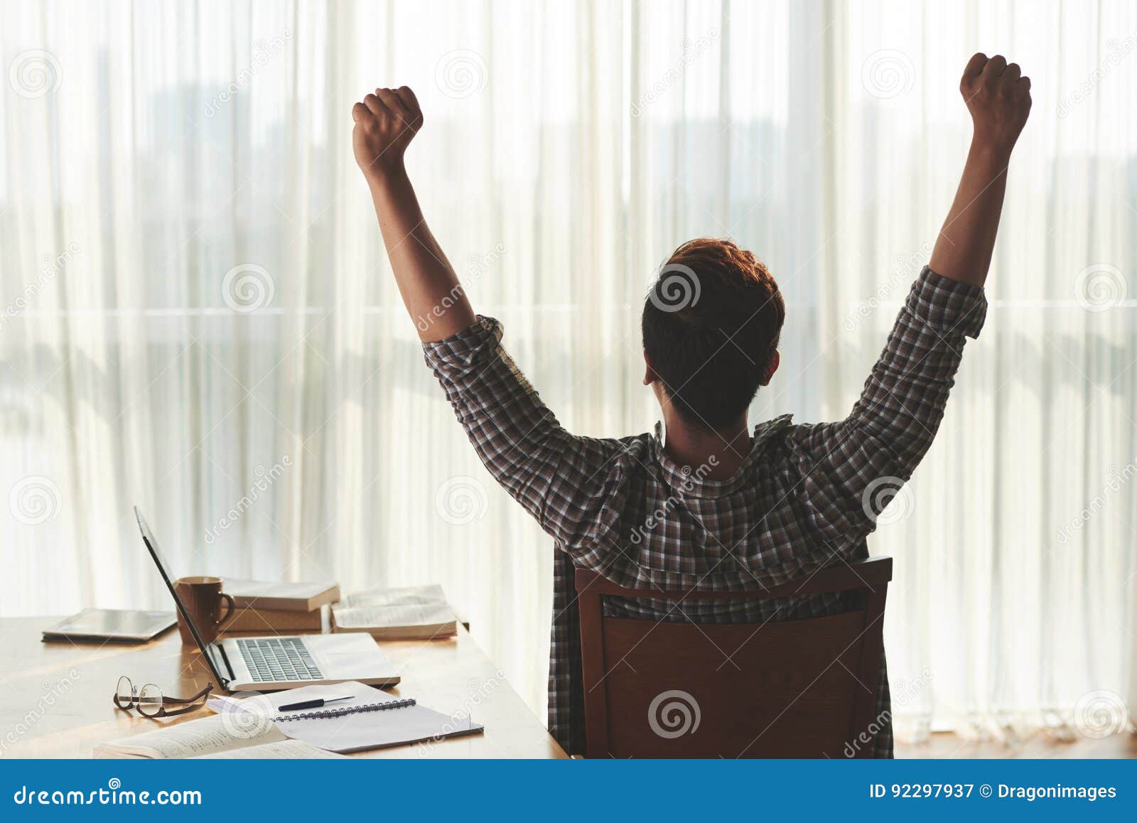 Achievement stock image. Image of raising, rear, lifestyle - 92297937