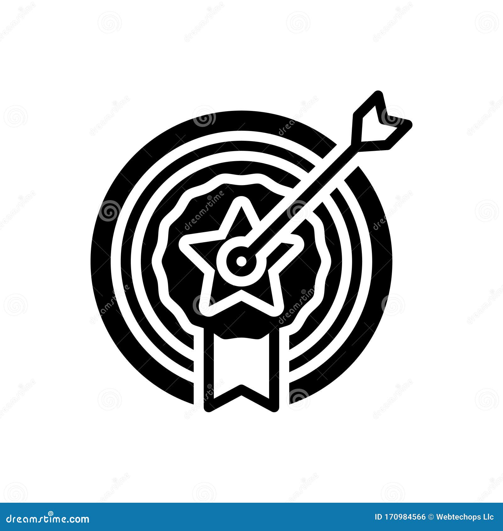 Black Solid Icon for Achievement, Accomplishment and Triumph Stock ...