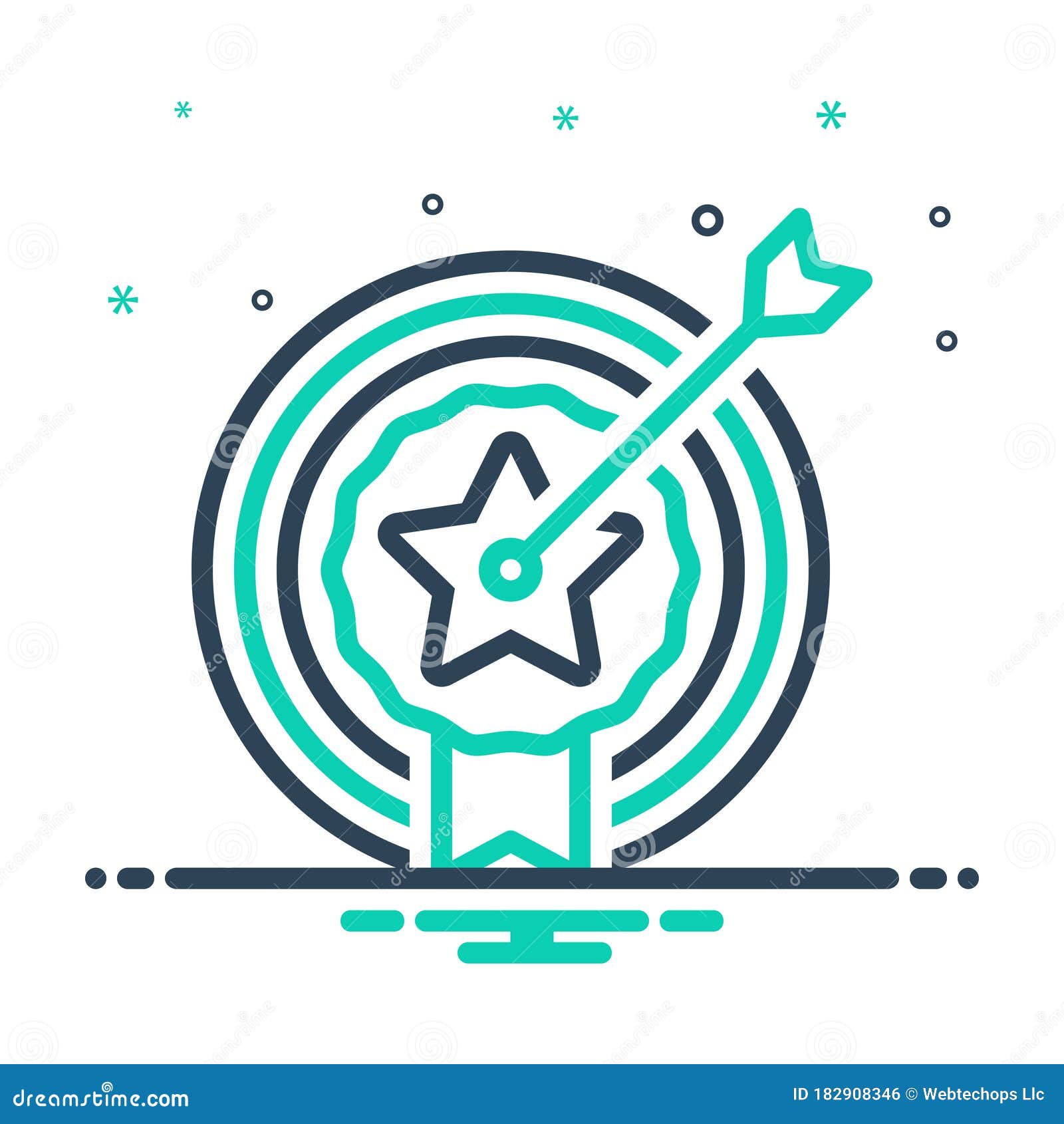 Mix Icon for Achievement, Accomplishment and Triumph Stock Vector ...