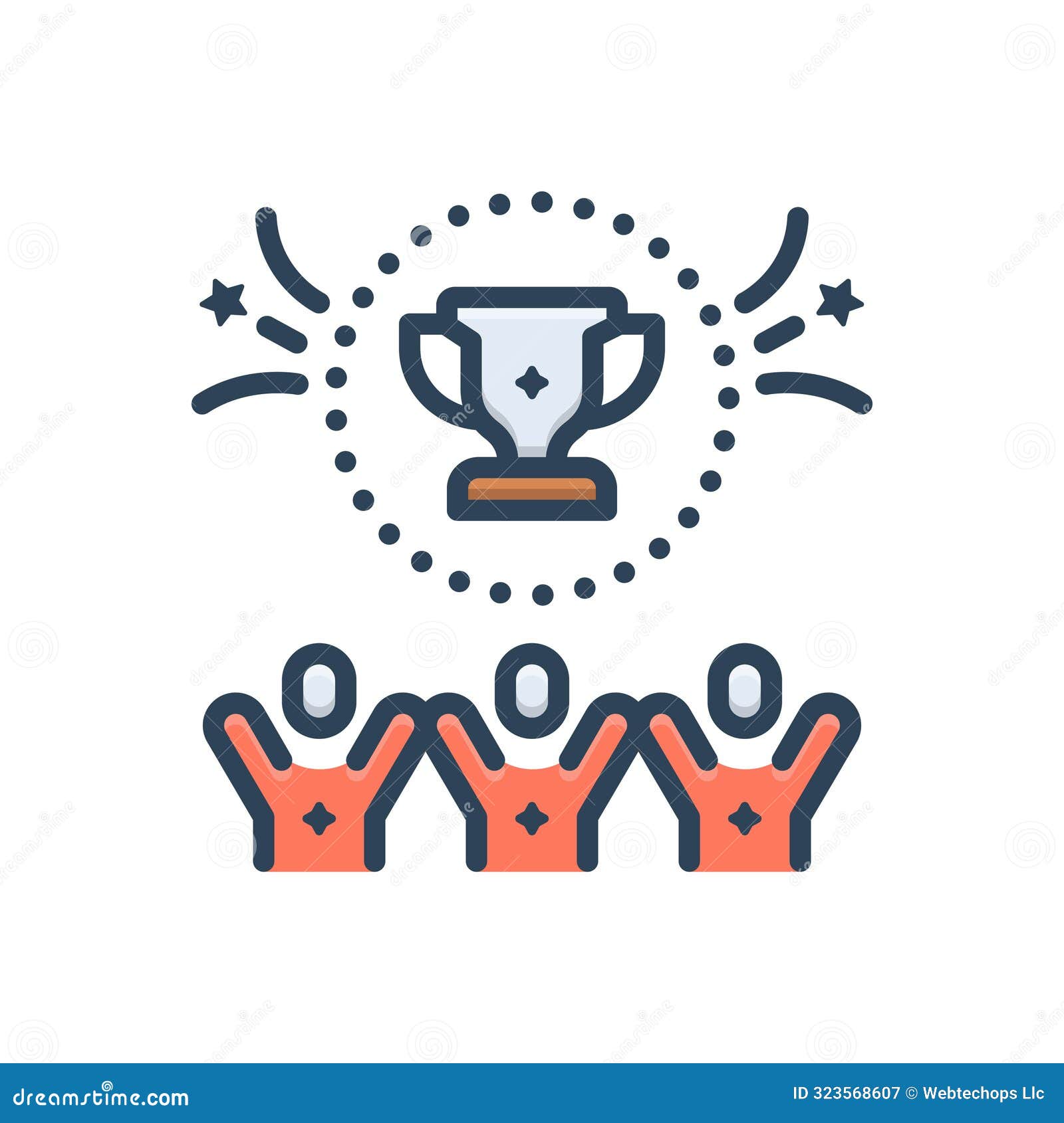 Color Illustration Icon for Achievement, Accomplishment and Award Stock ...
