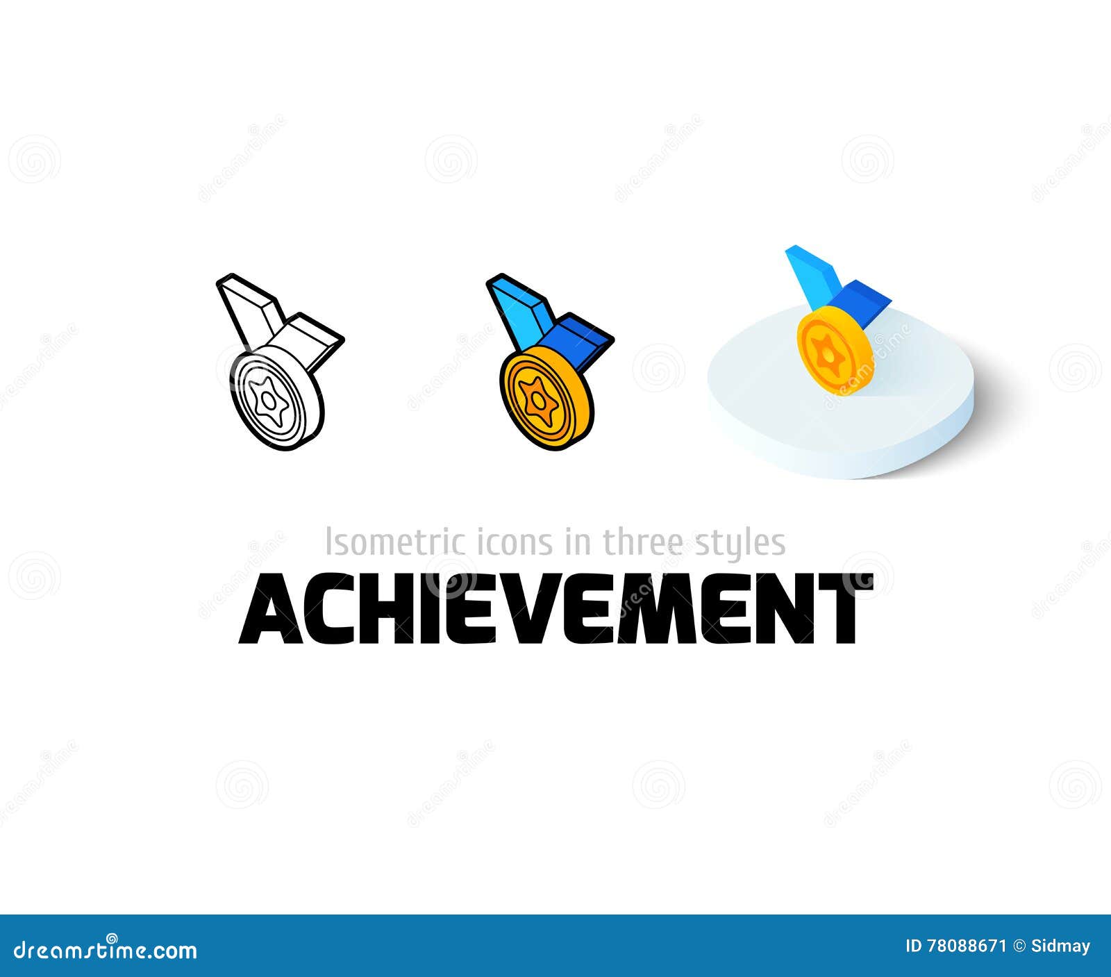 Achievement Icon in Different Style Stock Vector - Illustration of ...