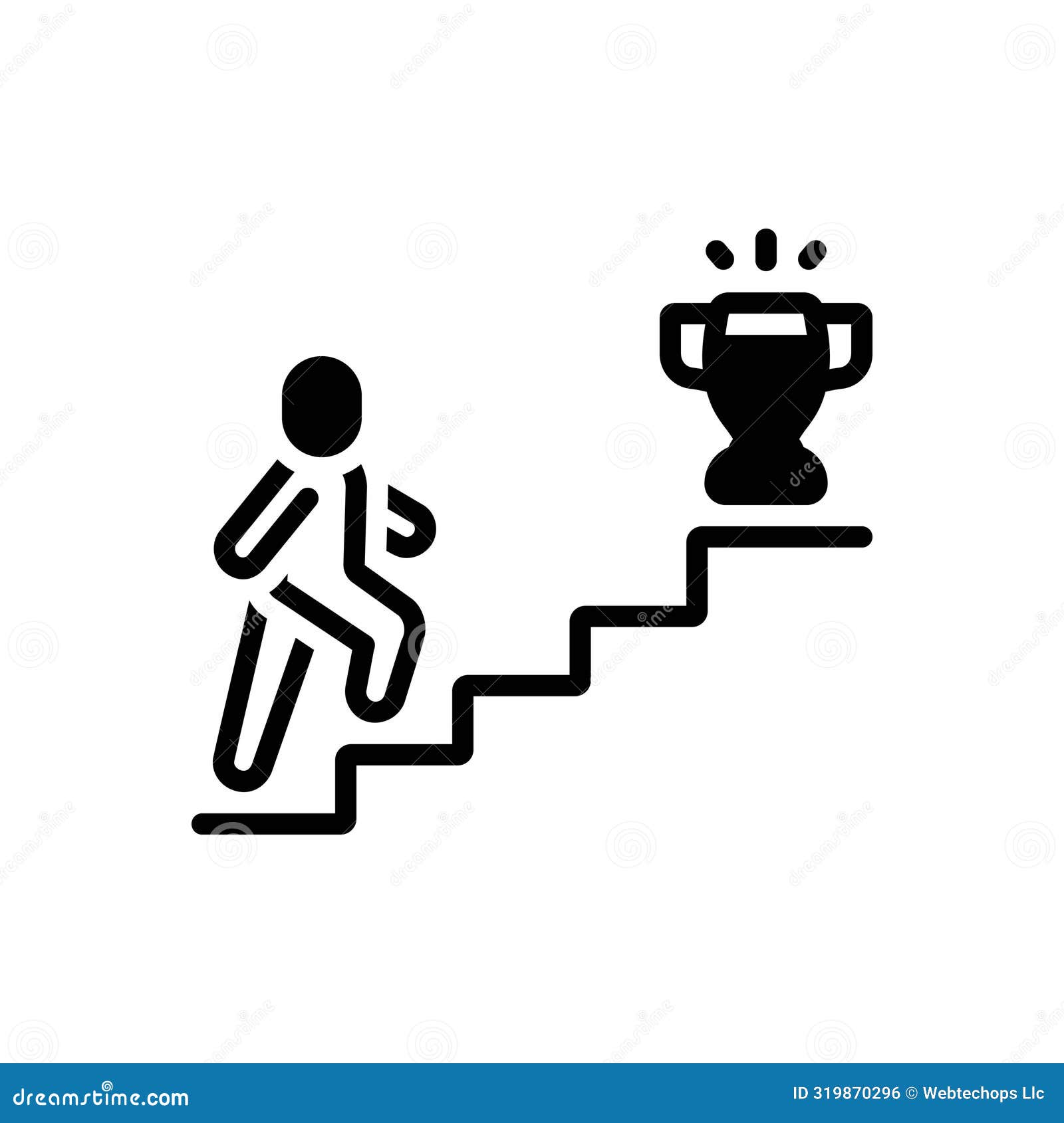 Black Solid Icon for Achievement, Success and Goals Stock Illustration ...