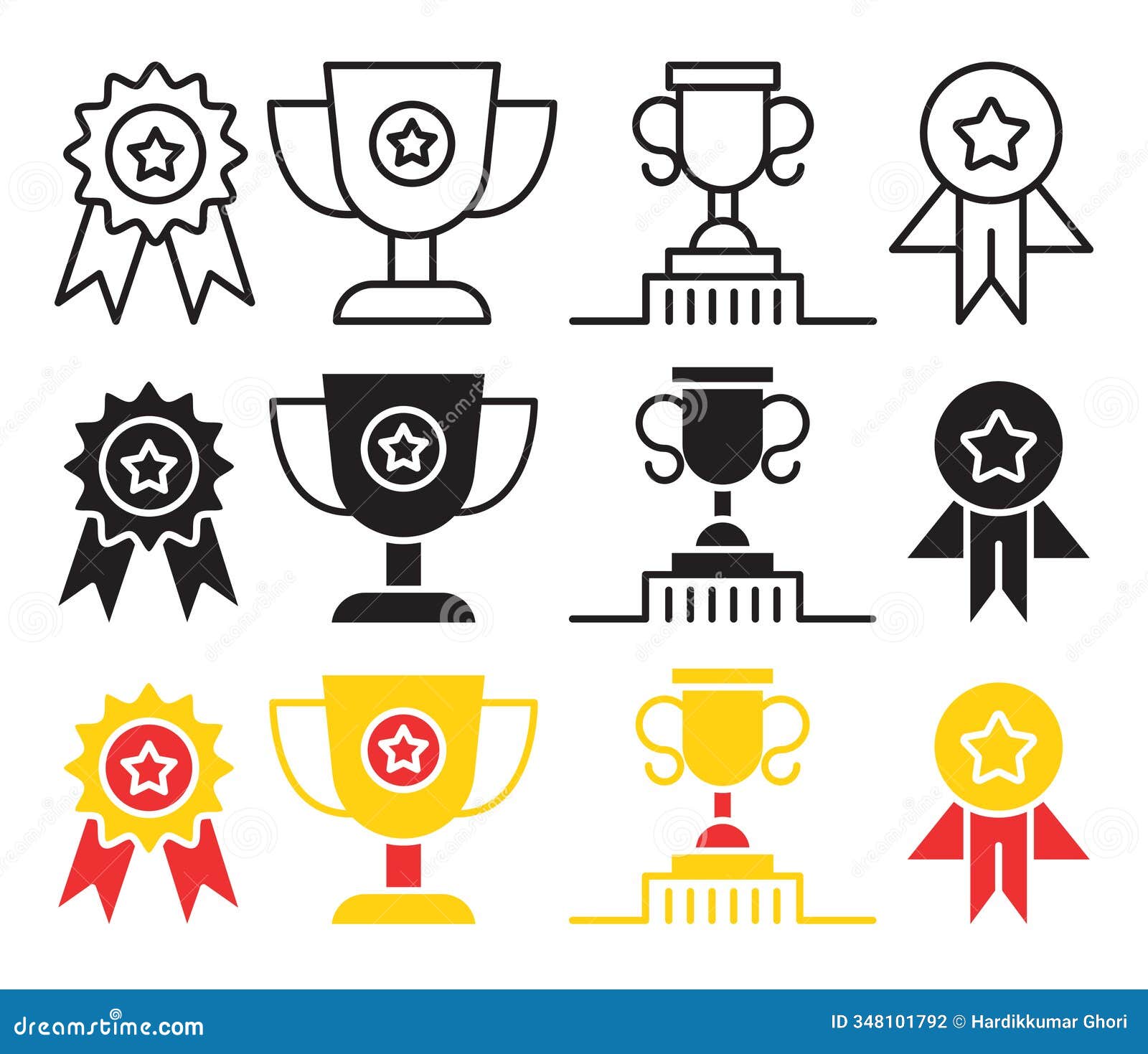 Achievement icon vector stock illustration. Illustration of game ...