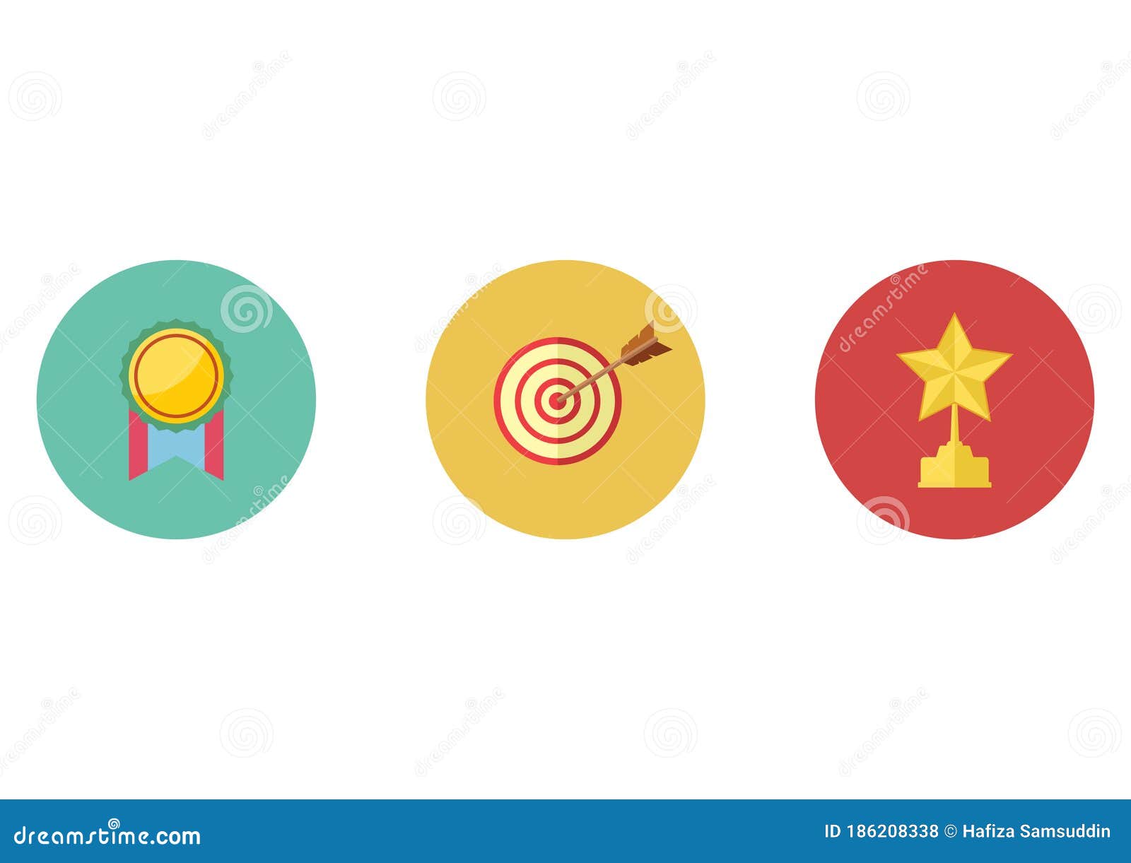 Set Of Achievement Icons To Celebrate Accomplishments And Milestones ...
