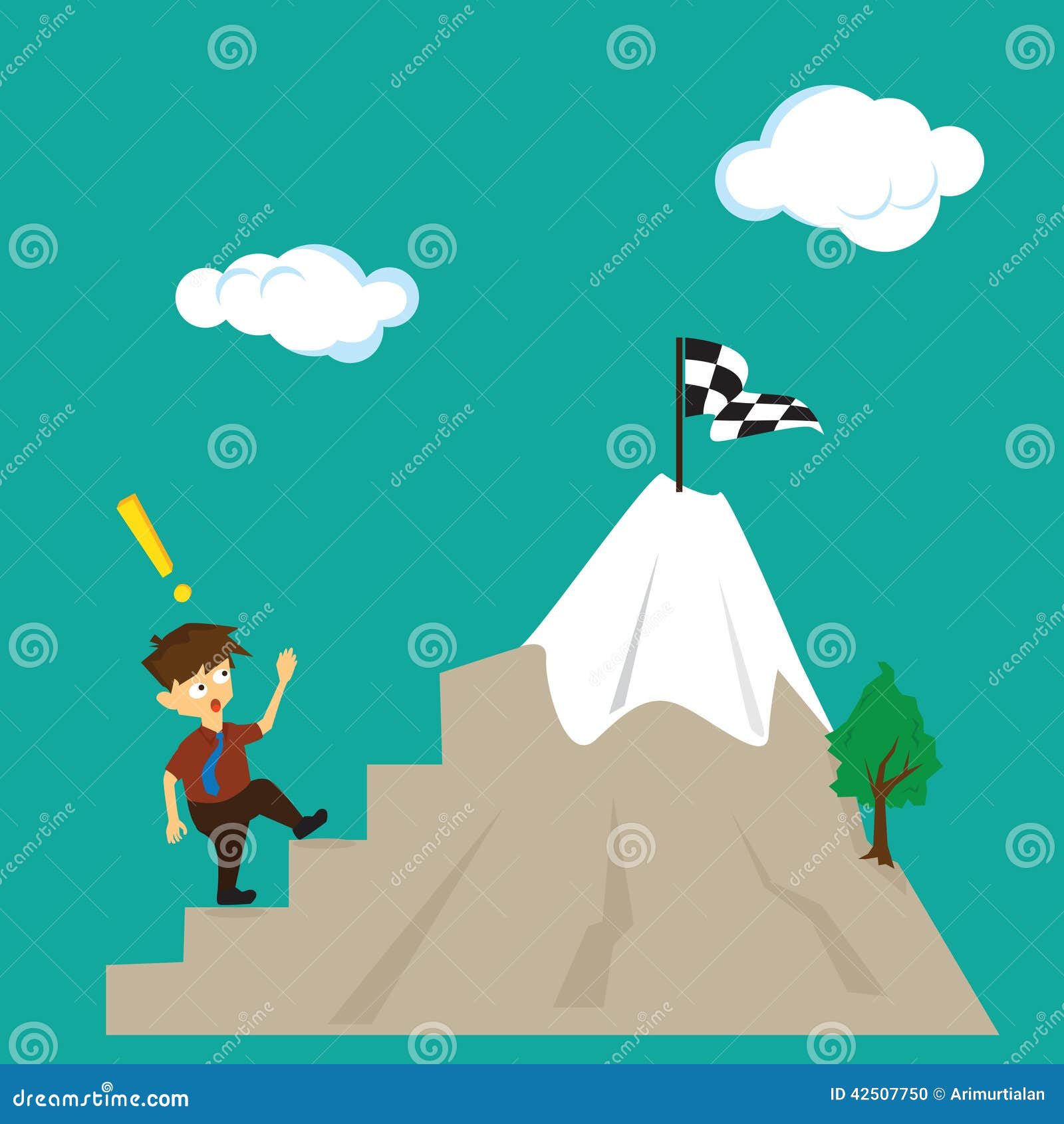 Achievement Illustration Vector Stock Vector - Illustration of reach ...