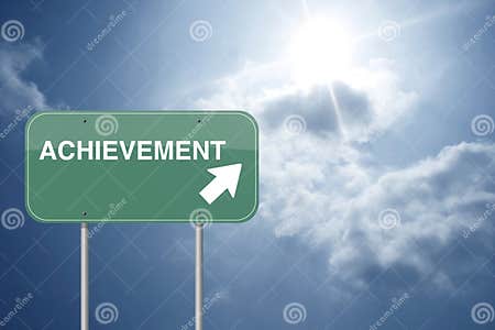 Achievement road sign stock image. Image of conceptual - 18488761