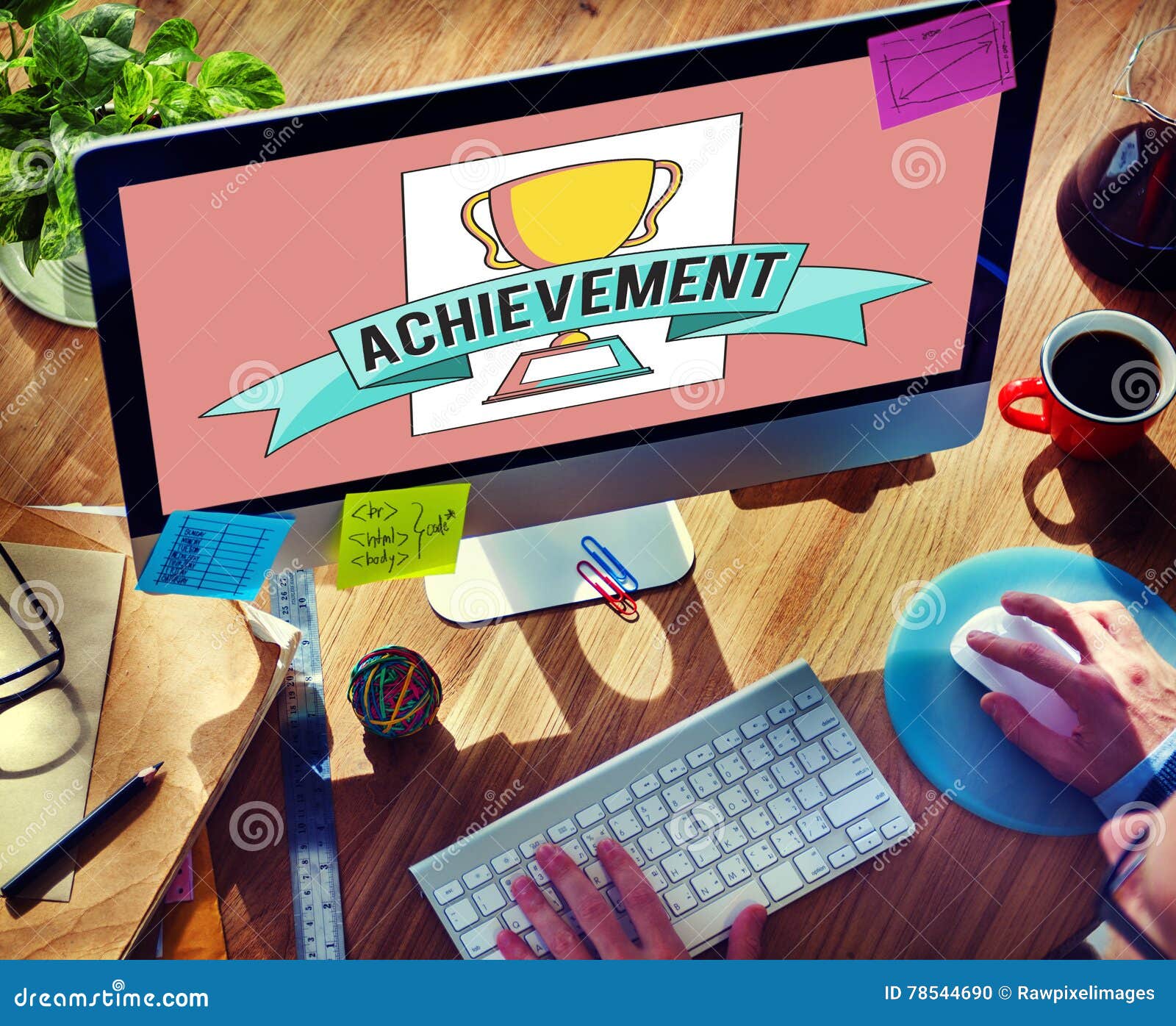 Achievement Trophy Cup Success Graphic Concept Stock Photo - Image of ...
