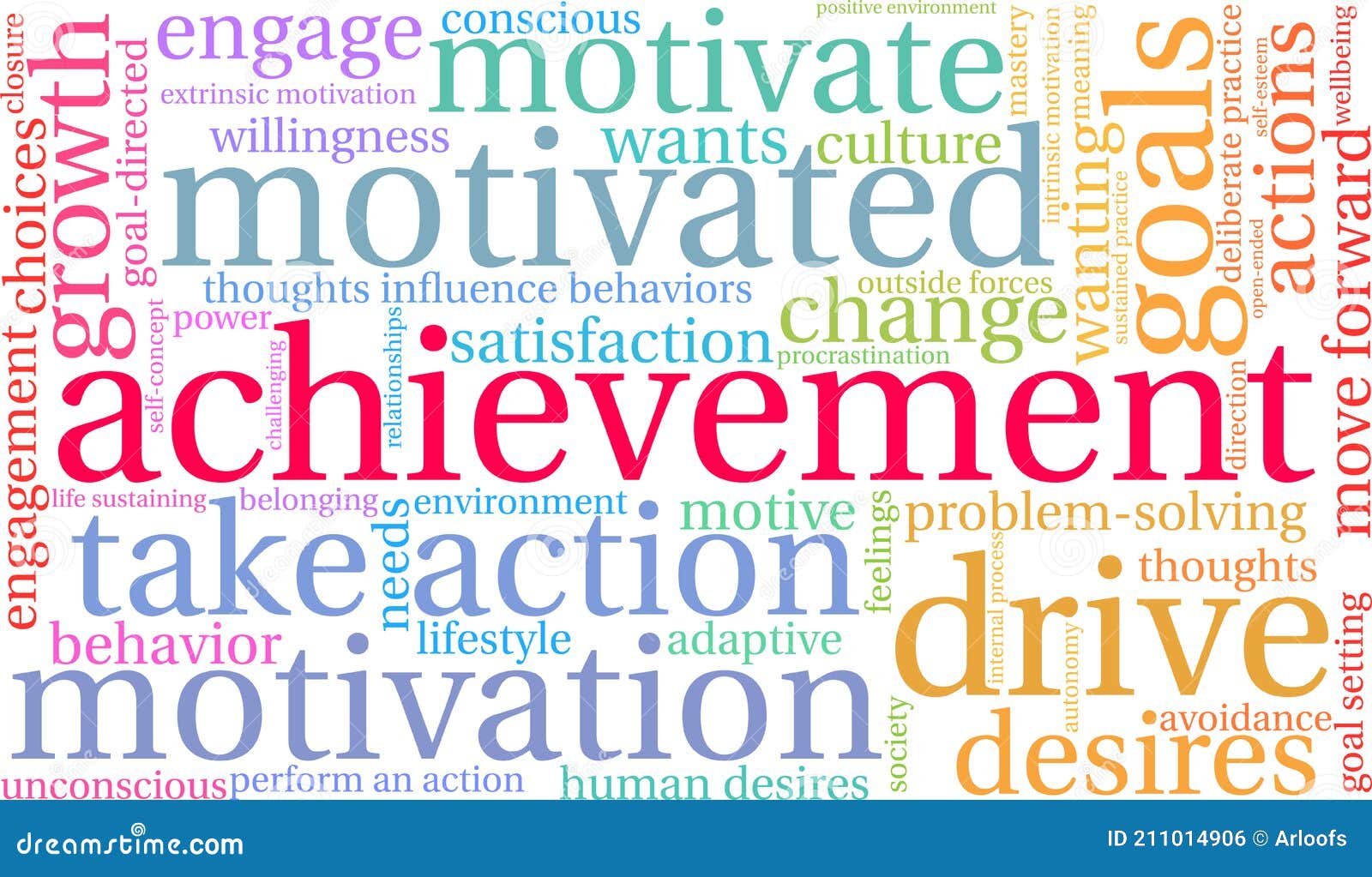 Achievement Word Cloud stock vector. Illustration of goals - 211014906