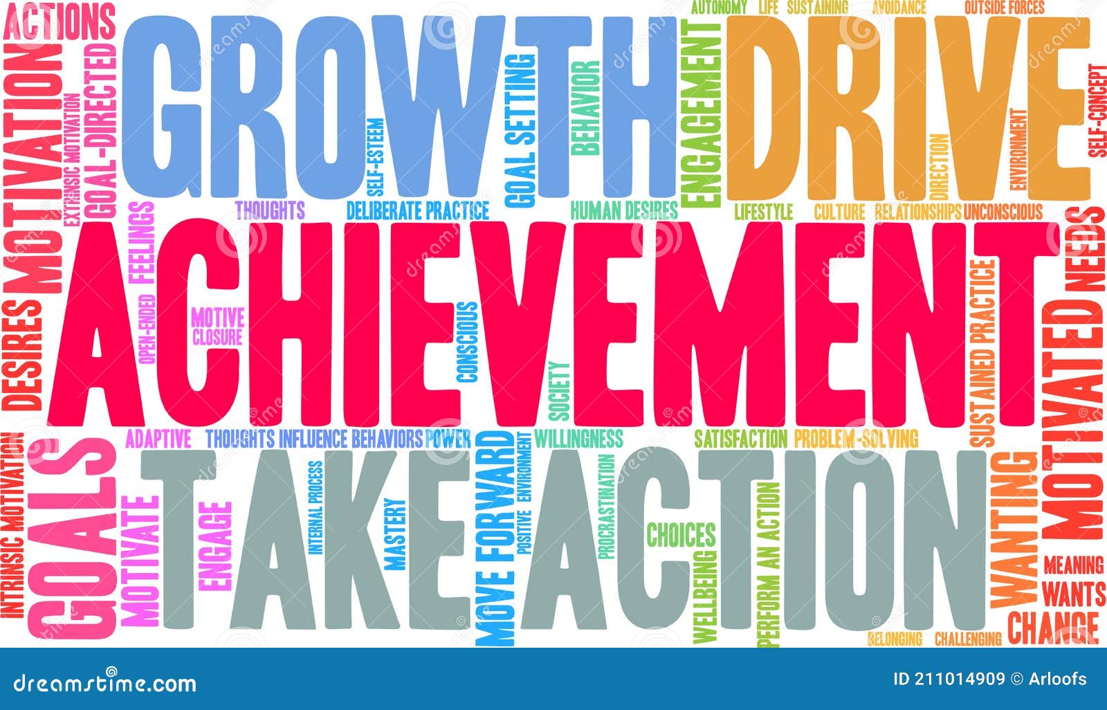 Achievement Word Cloud stock vector. Illustration of goal - 211014909