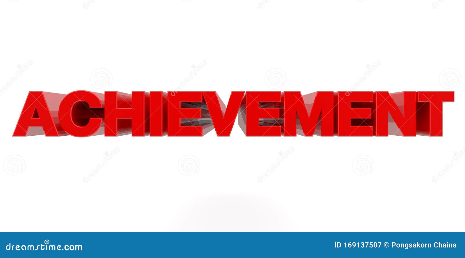 ACHIEVEMENT Word on White Background 3d Rendering Stock Illustration ...
