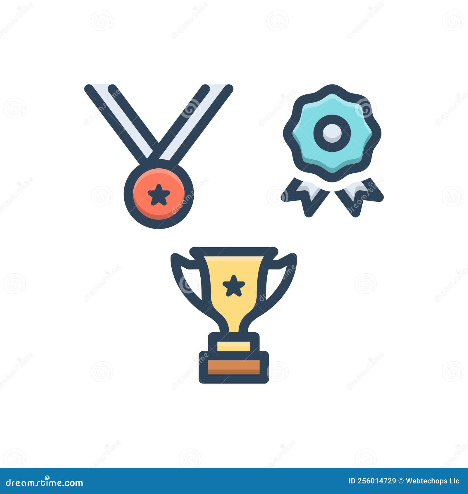 Color Illustration Icon for Achievements, Success and Trophy Stock ...