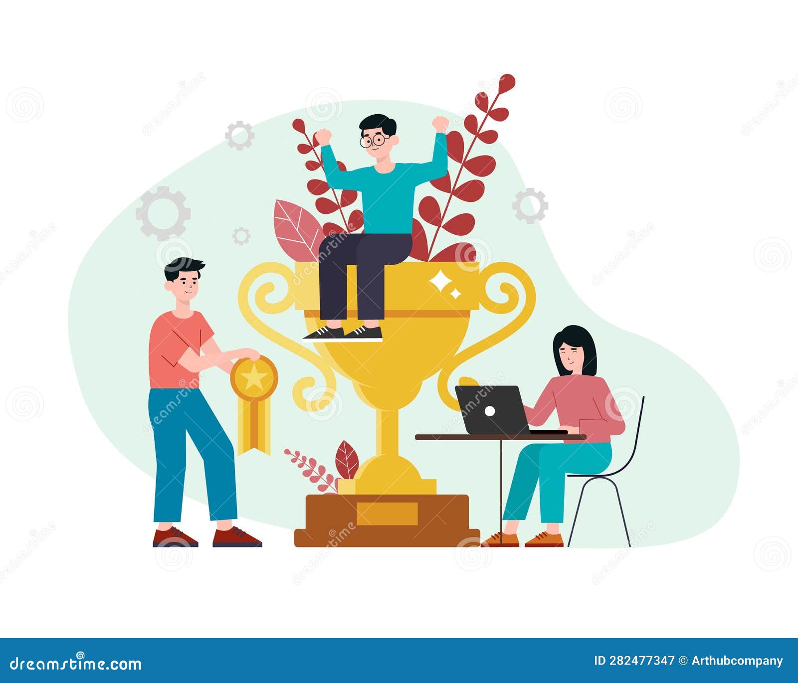 Achievements at Work. Successful Completion of Project Stock Vector ...