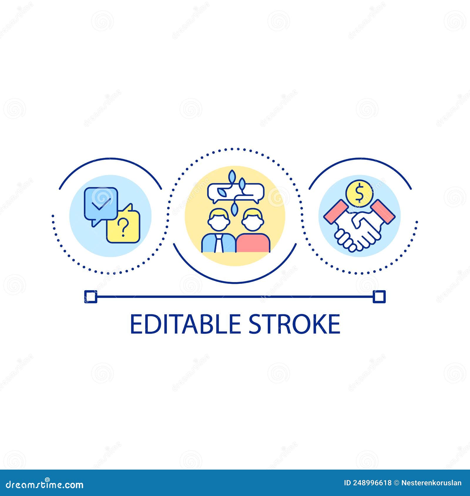 Achieving Effective Communication Loop Concept Icon Stock Vector ...