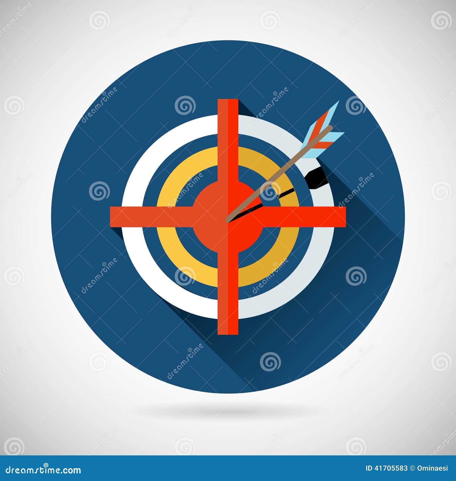 Achieving Goal Symbol Arrow Hit the Target Icon on Stock Vector ... Achieving Goal Symbol Arrow Hit the Target Icon on Stock Vector ...