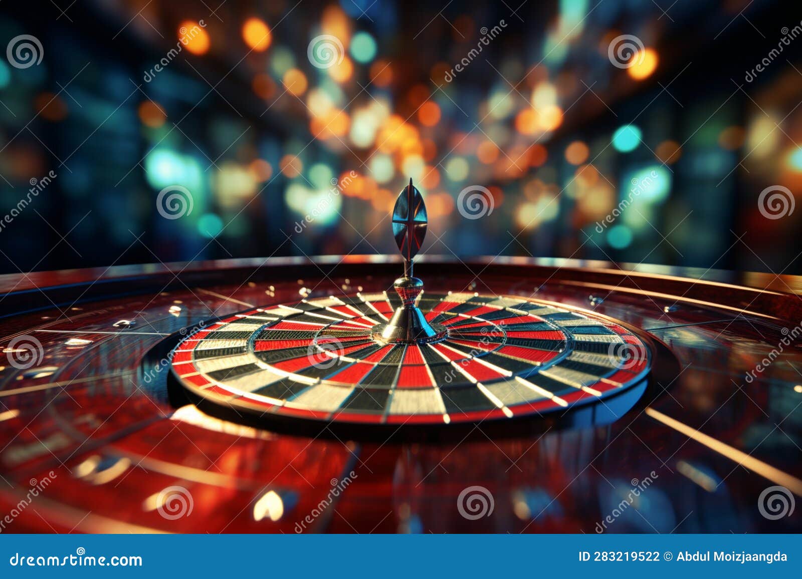 Achieving Goals, Darts Hitting Target on Sunset Sky Backdrop Stock ...