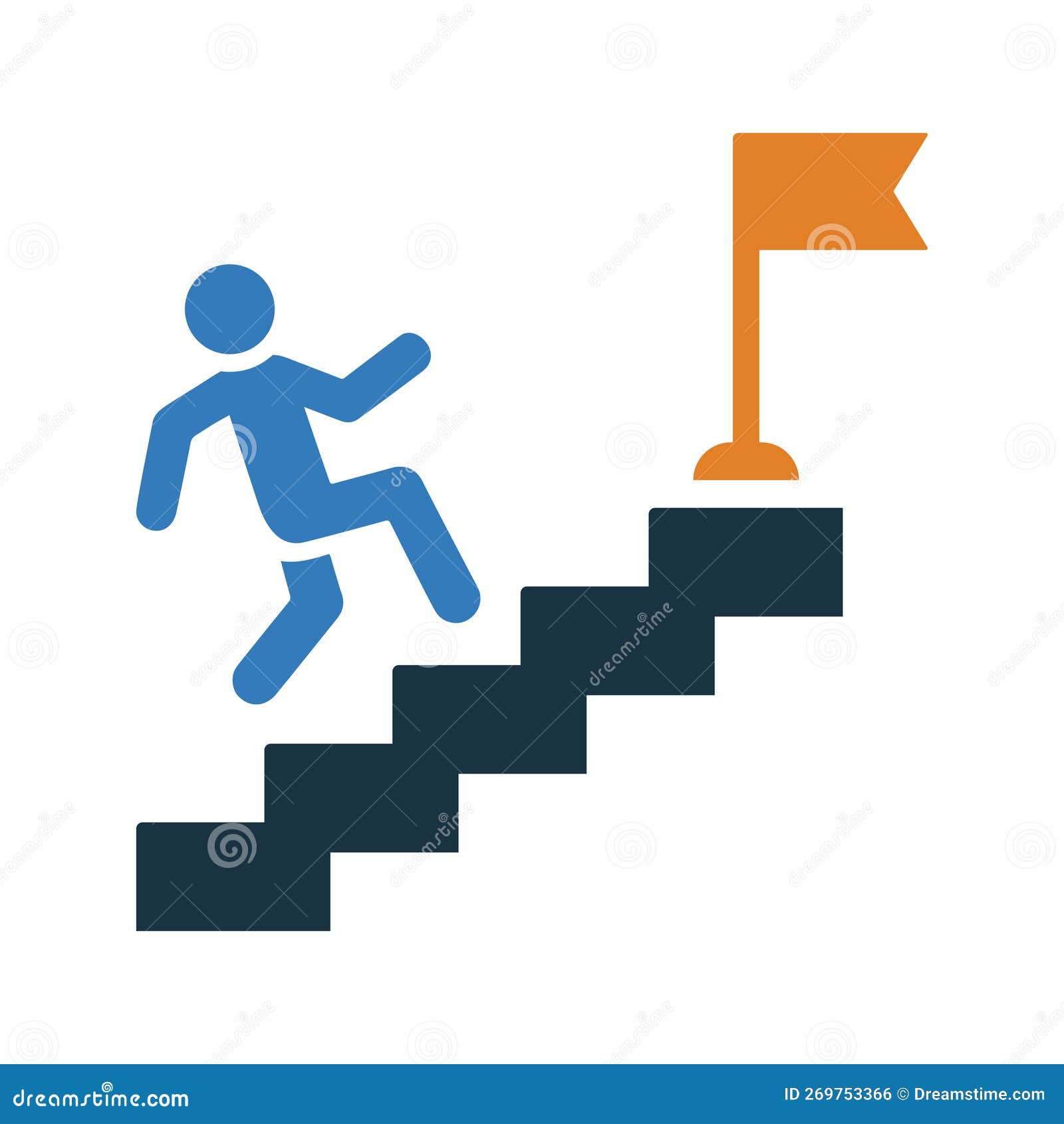 Achieving Goals Icon stock illustration. Illustration of style - 269753366