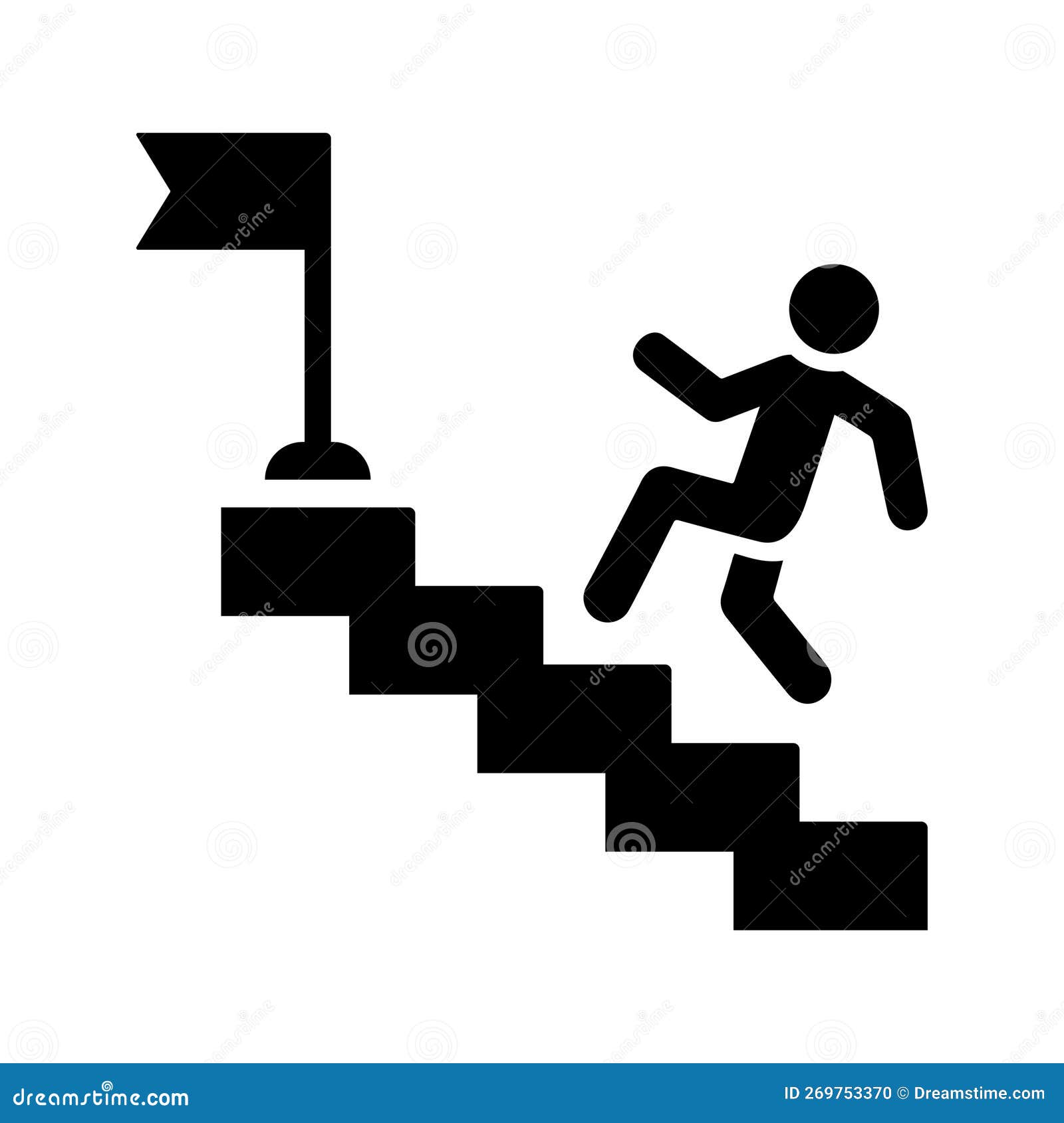 Achieving Goals Icon stock illustration. Illustration of achieving ...