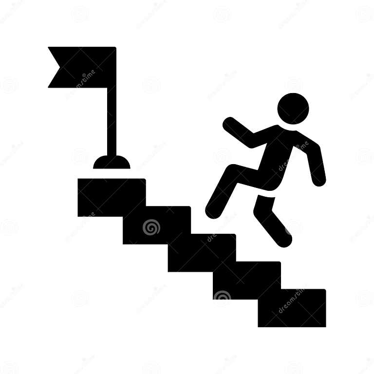 Achieving Goals Icon stock illustration. Illustration of achieving ...