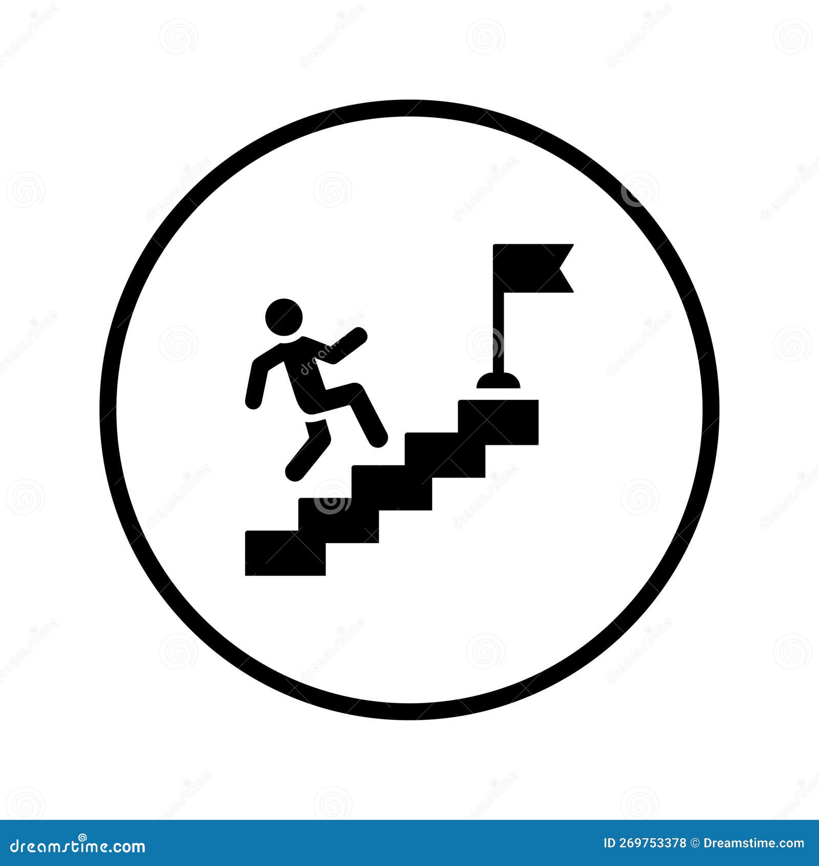 Achieving Goals Icon stock illustration. Illustration of printed ...