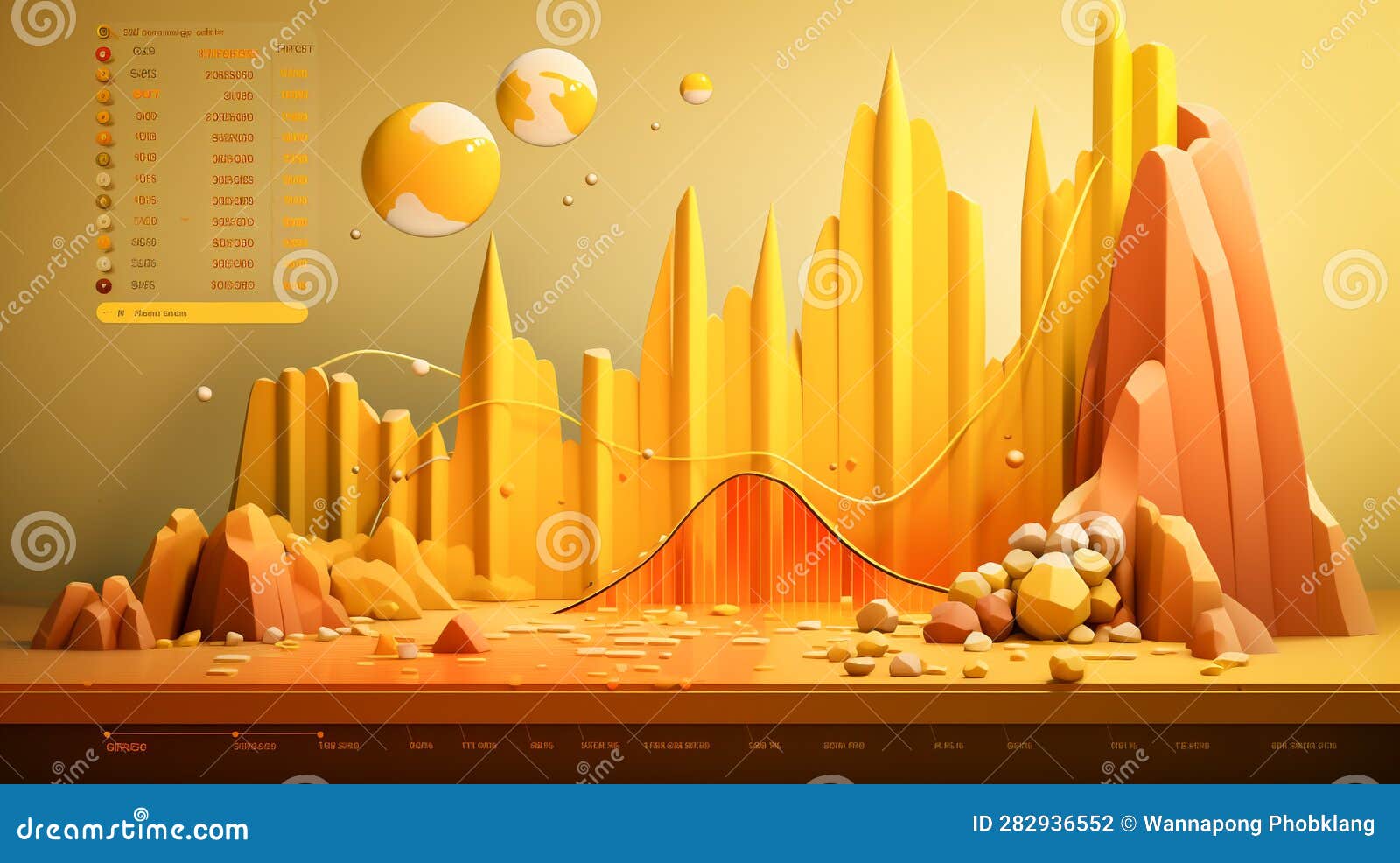 Businessman Analyzing Company Growing Up Statistics: Success in ...