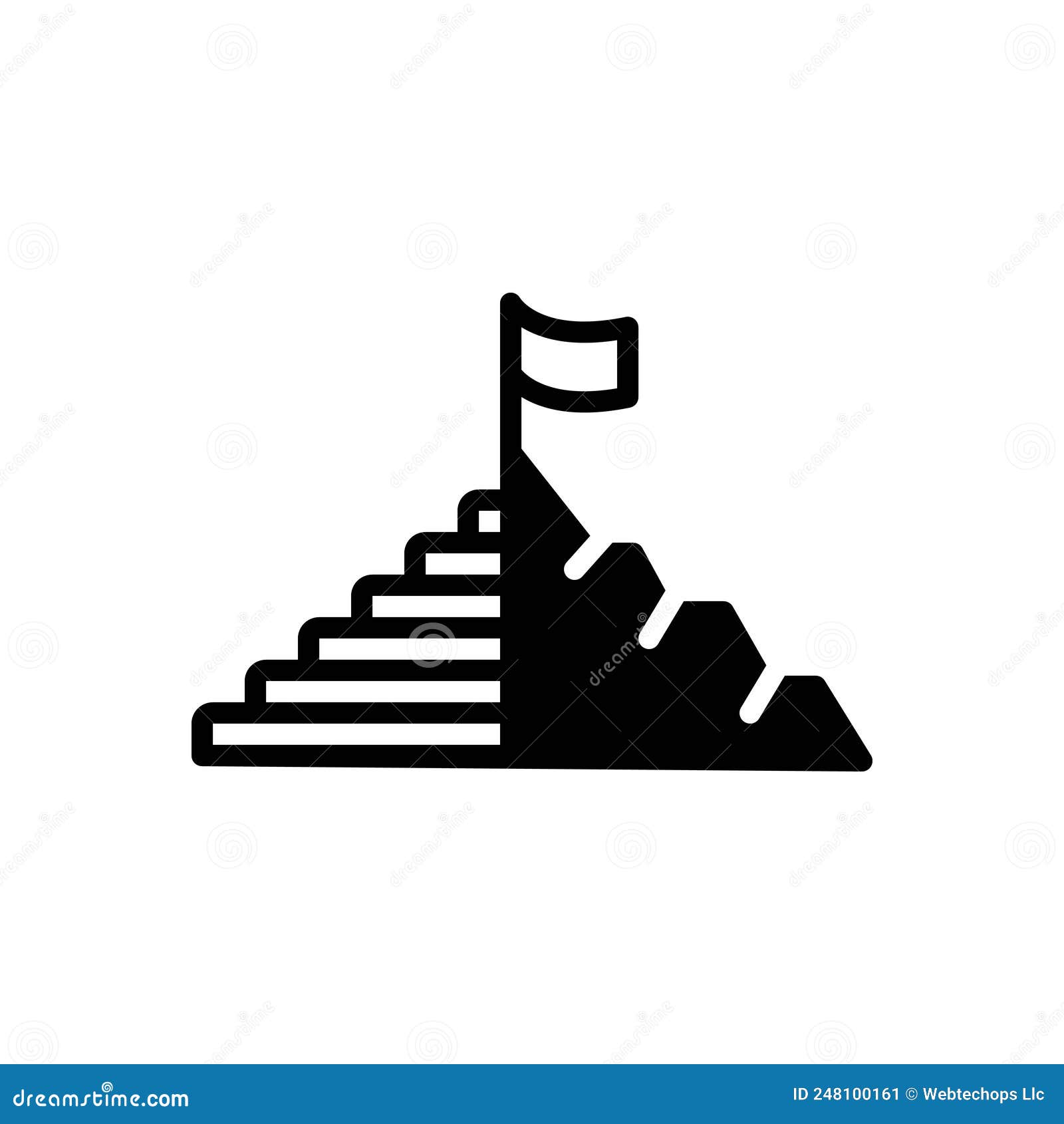 Black Solid Icon for Achieving, Accomplish and Obtain Stock Vector ...