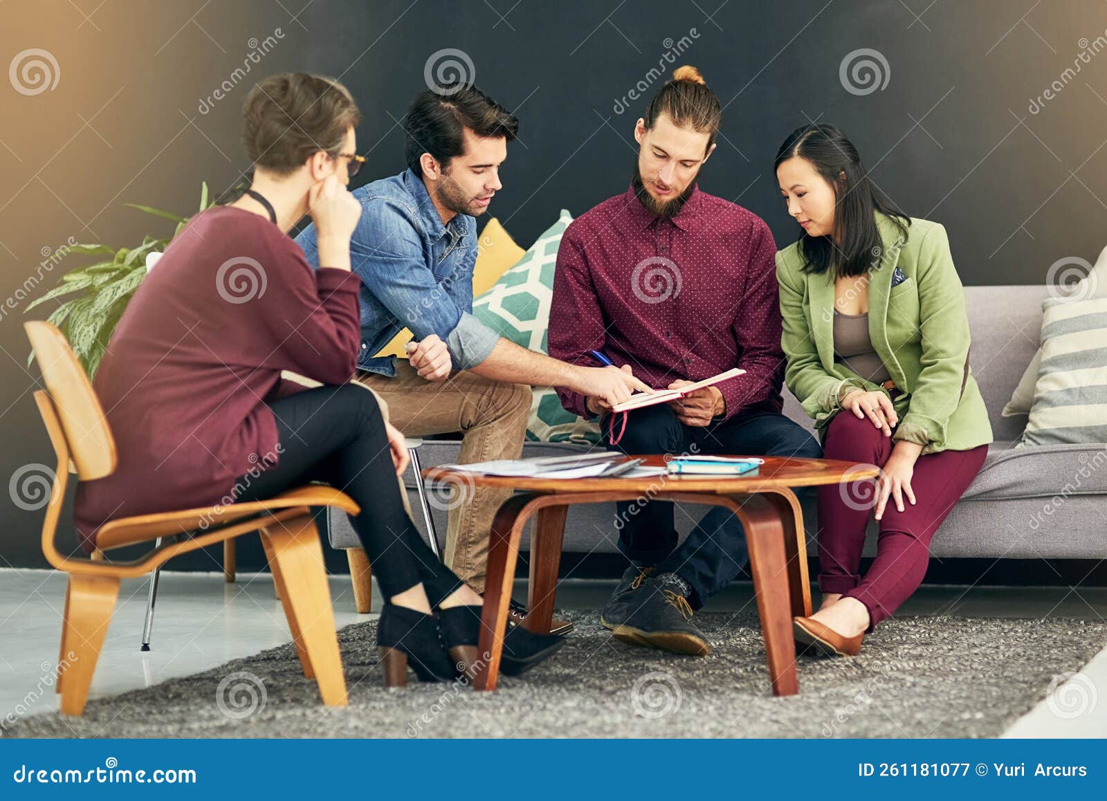 Achieving the Impossible Together As a Team. a Group of Young Creatives ...