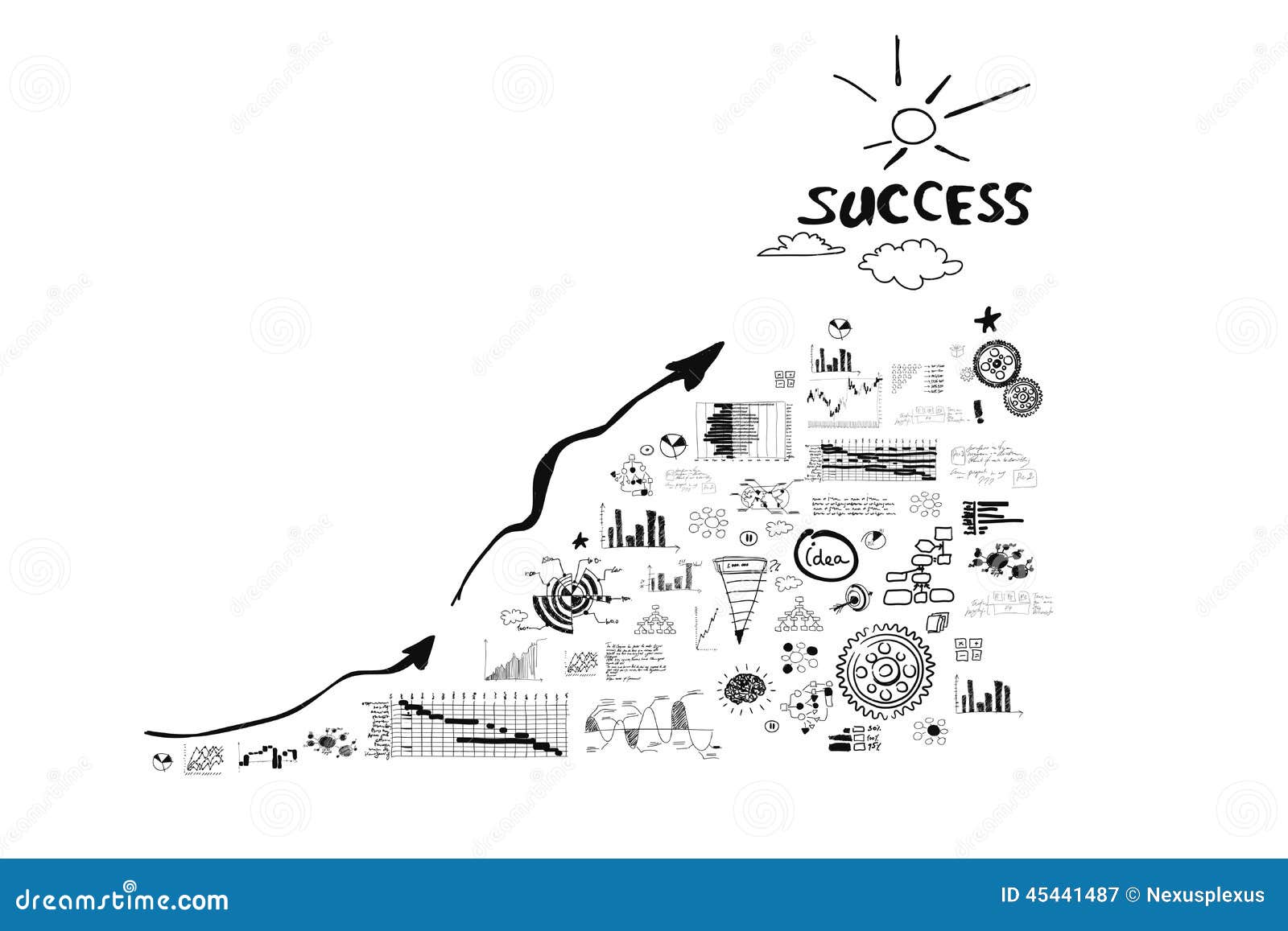 Achieving success stock illustration. Illustration of control - 45441487