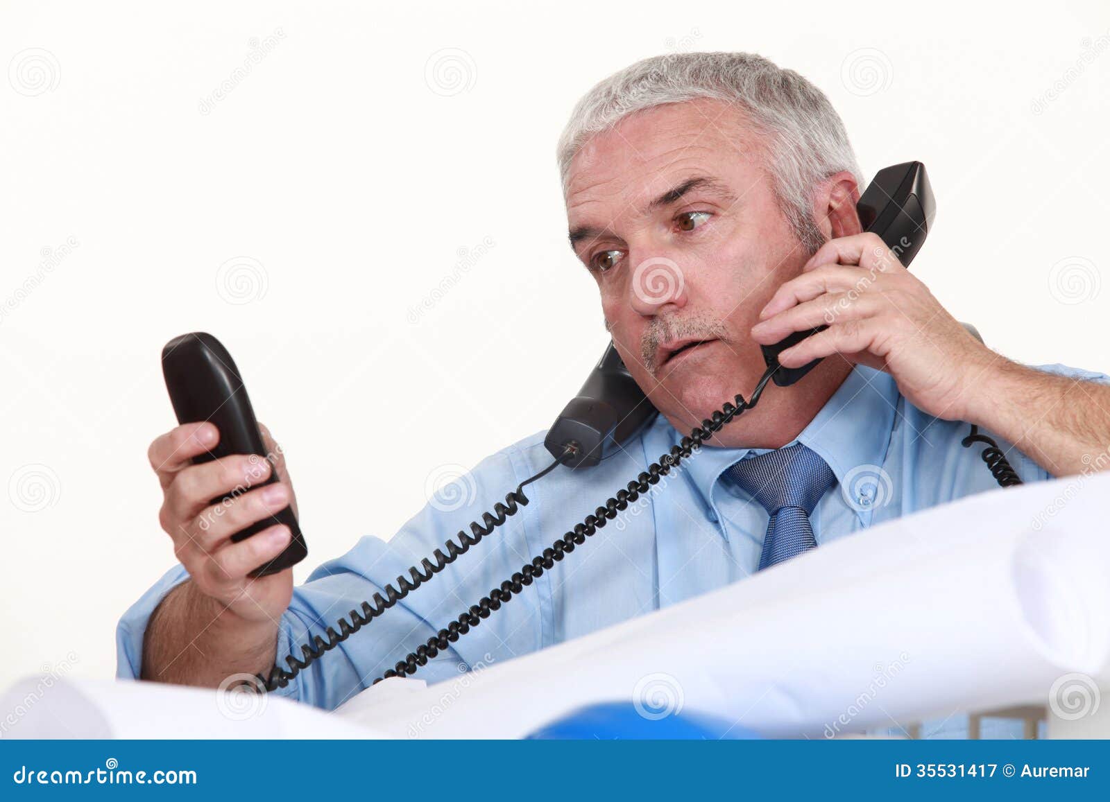Achitect Getting Multiple Calls Stock Image - Image of demand, cellular ...