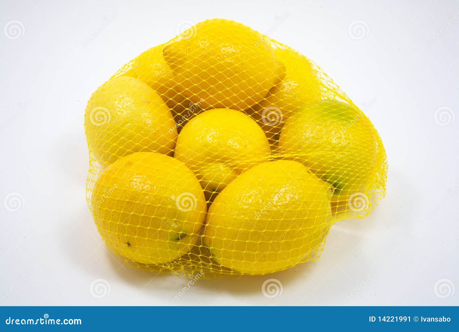 Acht Frische Zitronen in Einem Beutel Stockbild - Bild von zitrone ...