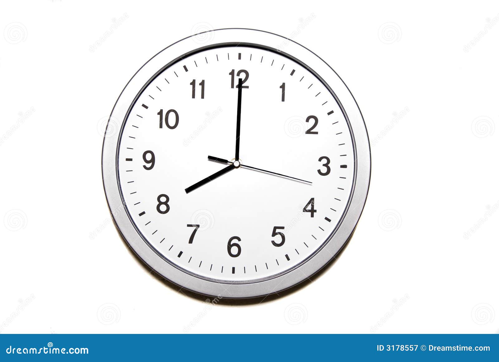 Acht Uhr stockbild. Bild von zeit, minuten, getrennt, symbol - 3178557