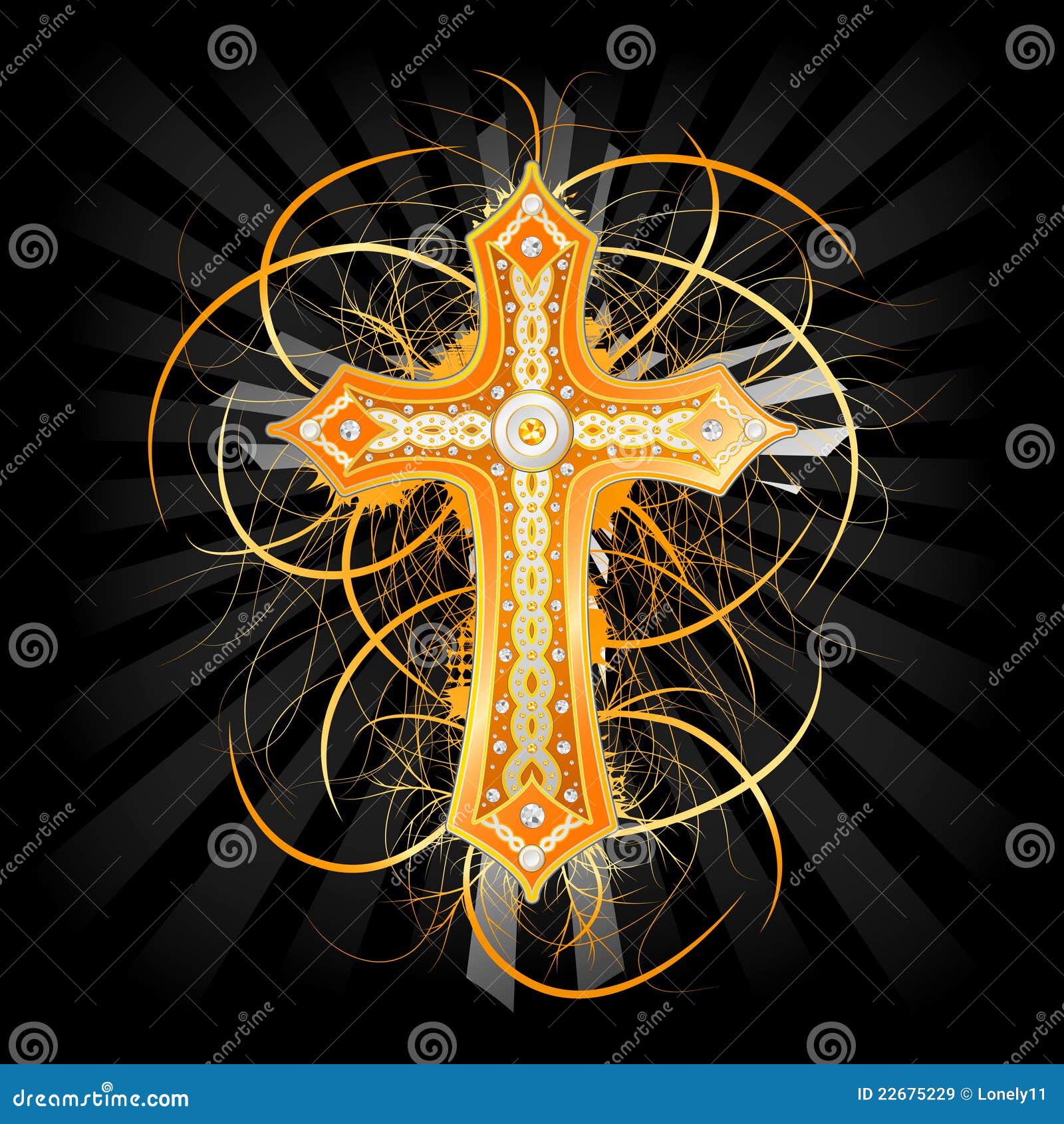 Achtergrond met een kruis vector illustratie. Illustration of leven ...