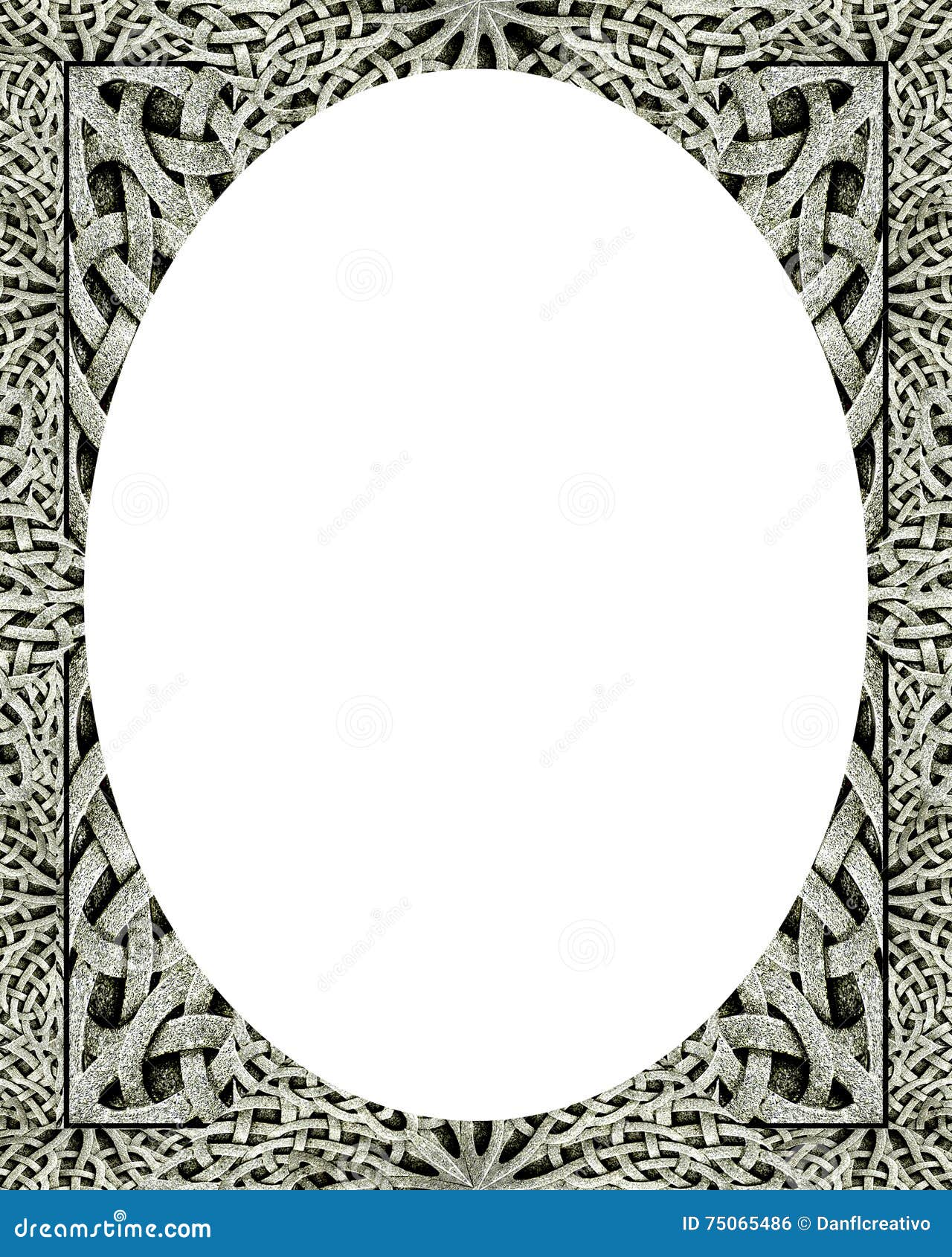 Achtergrond Van Het Cirkel De Witte Kader Met Verfraaide Grenzen Stock ...