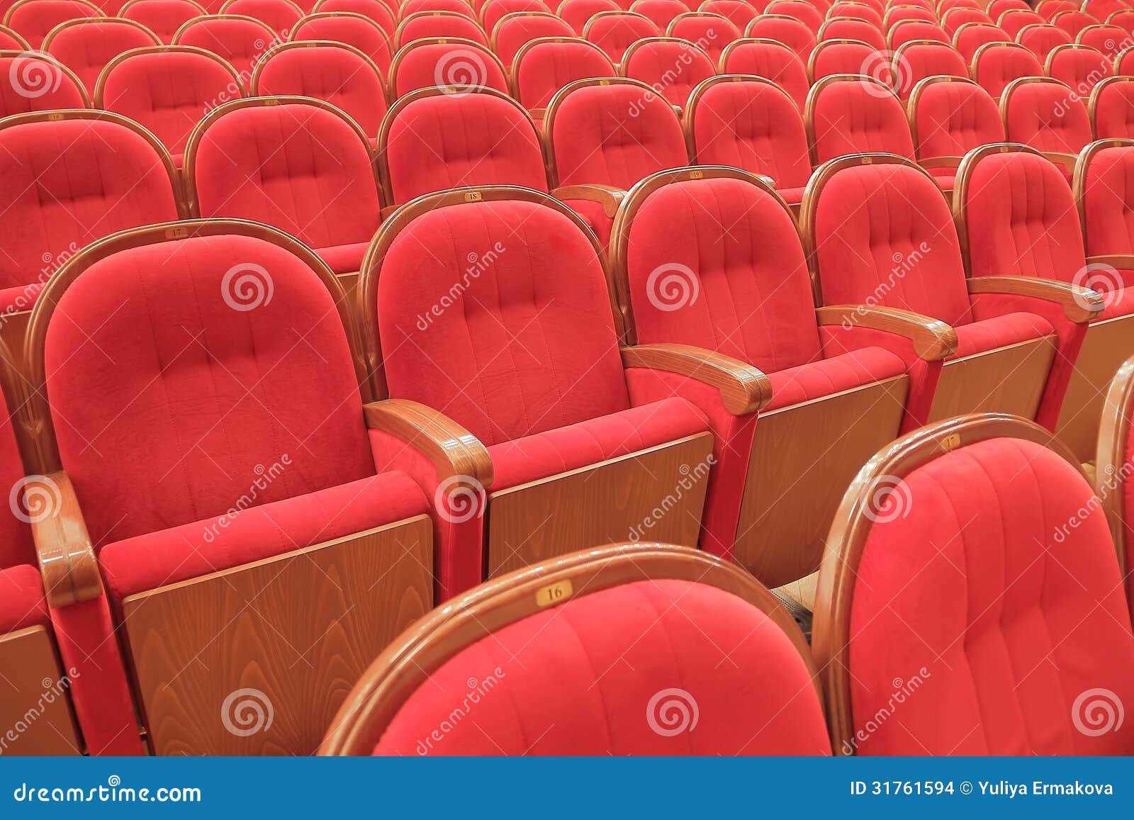 Achtergrond Van Rode Theatrale Rode Stoelen Stock Foto - Image of ...