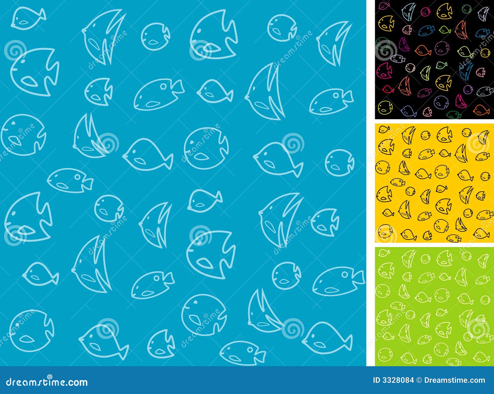 Achtergrond vissen vector illustratie. Illustratie bestaande uit ...