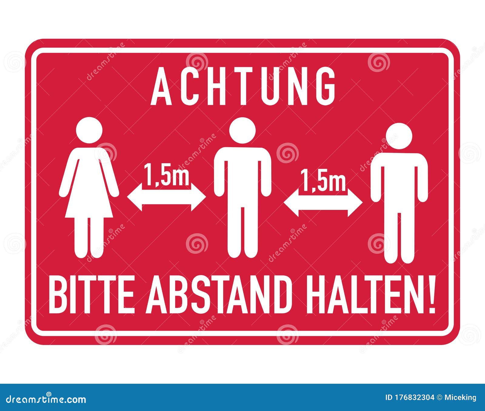 Bitte Abstand Halten Vector Illustration | CartoonDealer.com #216516108