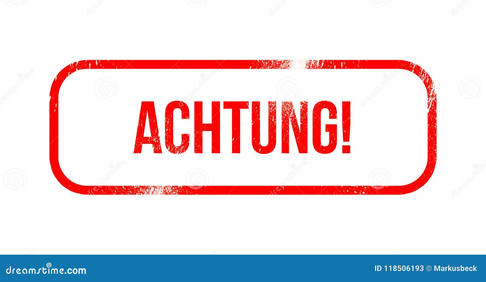 Achtung! - Red Grunge Rubber, Stamp Stock Illustration - Illustration ...