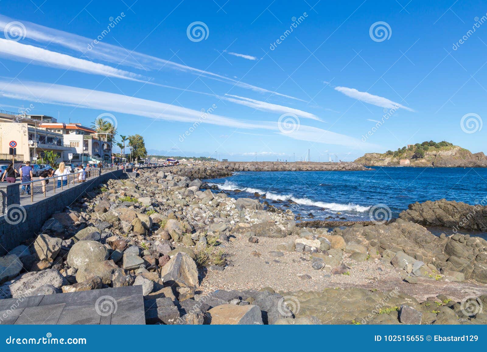 Aci Trezza, Sicily, Italy editorial image. Image of sunny - 102515655