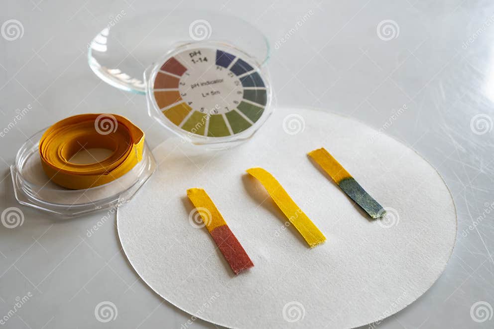 Acid - Base Detection through Litmus Paper. the Color of the Paper ...