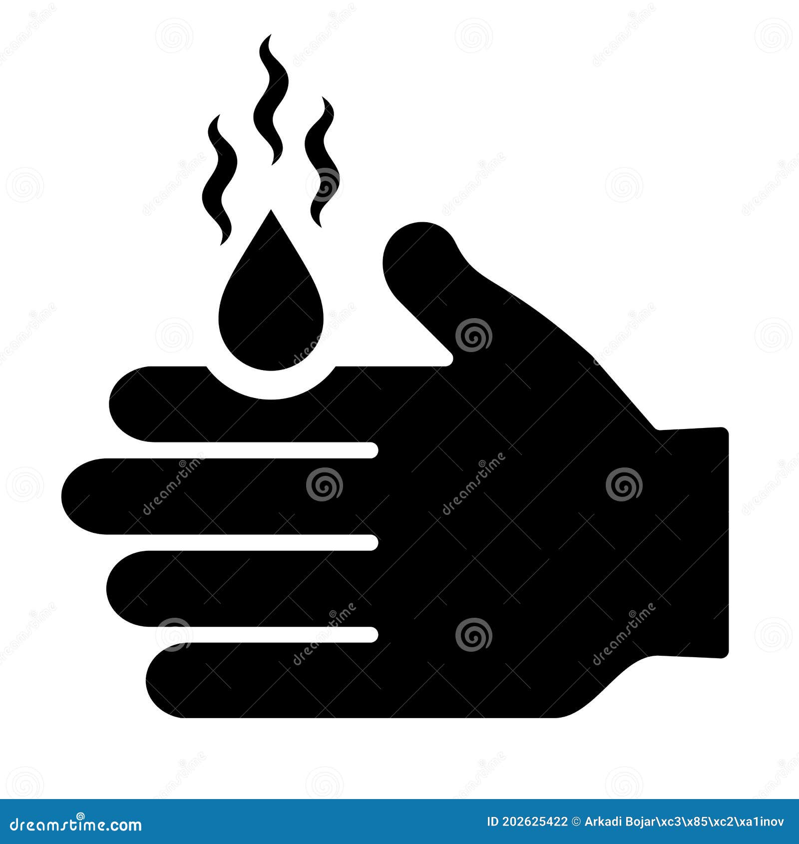 Acid burn vector icon stock vector. Illustration of chemical - 202625422