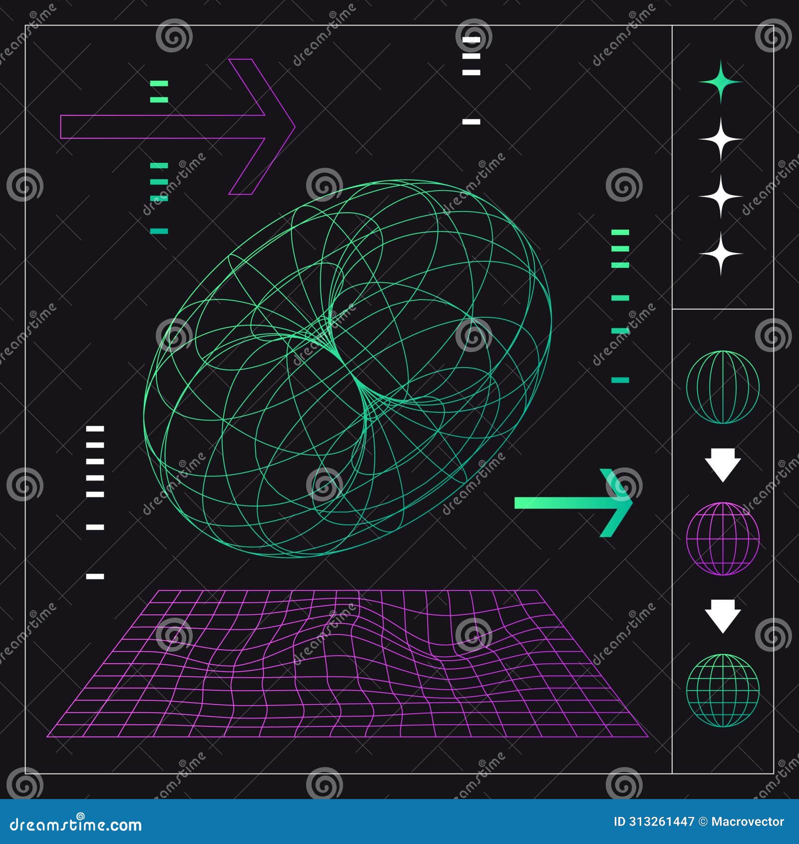Acid Composition in Hand Drawn Design Stock Illustration - Illustration ...