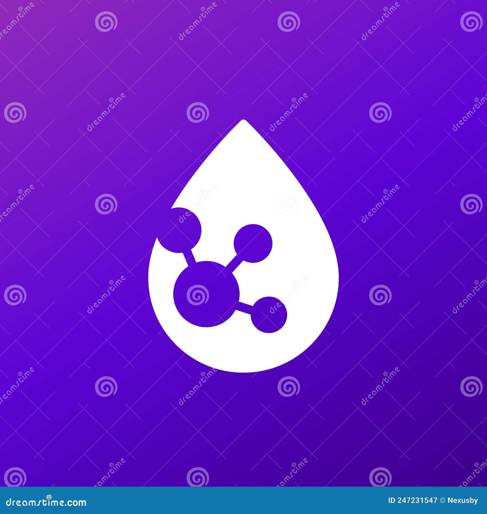 Acid Drop Vector Icon with Molecule Stock Vector - Illustration of ...