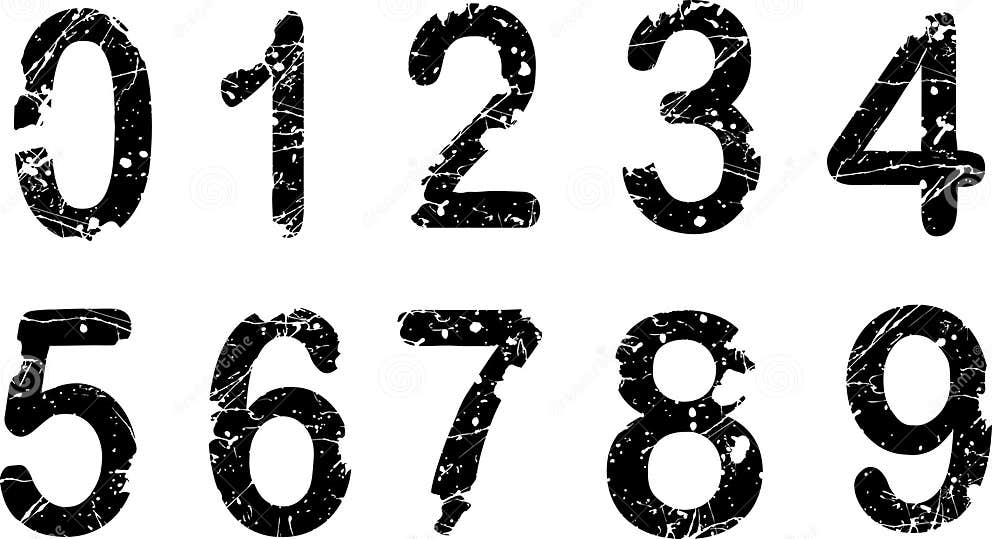 Acid etched numbers stock vector. Illustration of cutaway - 2730217