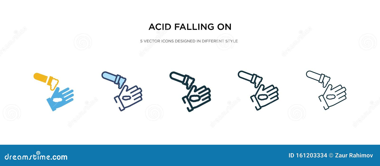 Acid Falling On Hand Icon On White Background. Simple Element ...