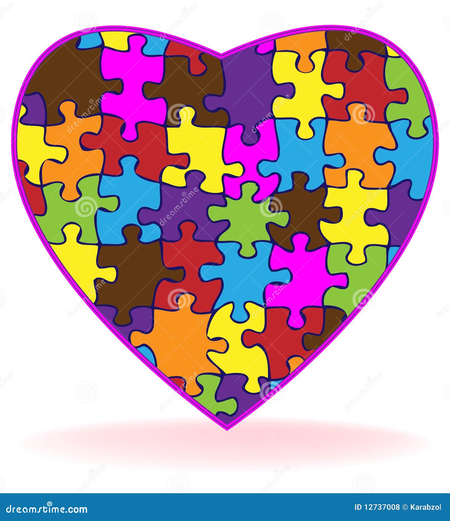 Acid heart stock vector. Illustration of love, pazl, slice - 12737008