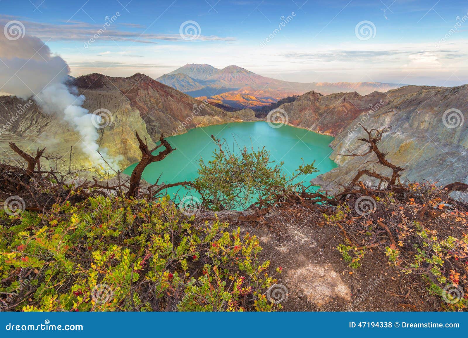 Acid Lake, Ijen Crater stock photo. Image of leaf, java - 47194338