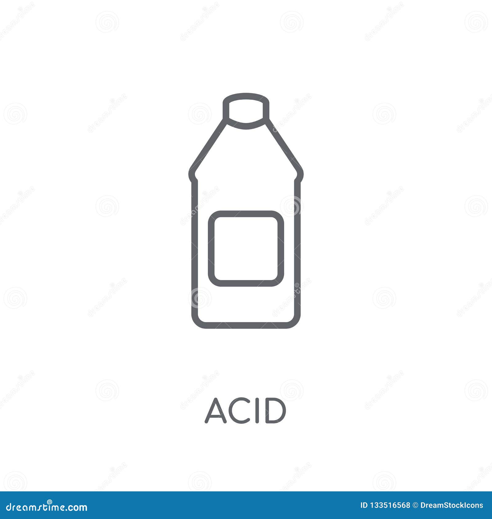 Acid Linear Icon. Modern Outline Acid Logo Concept on White Back Stock ...