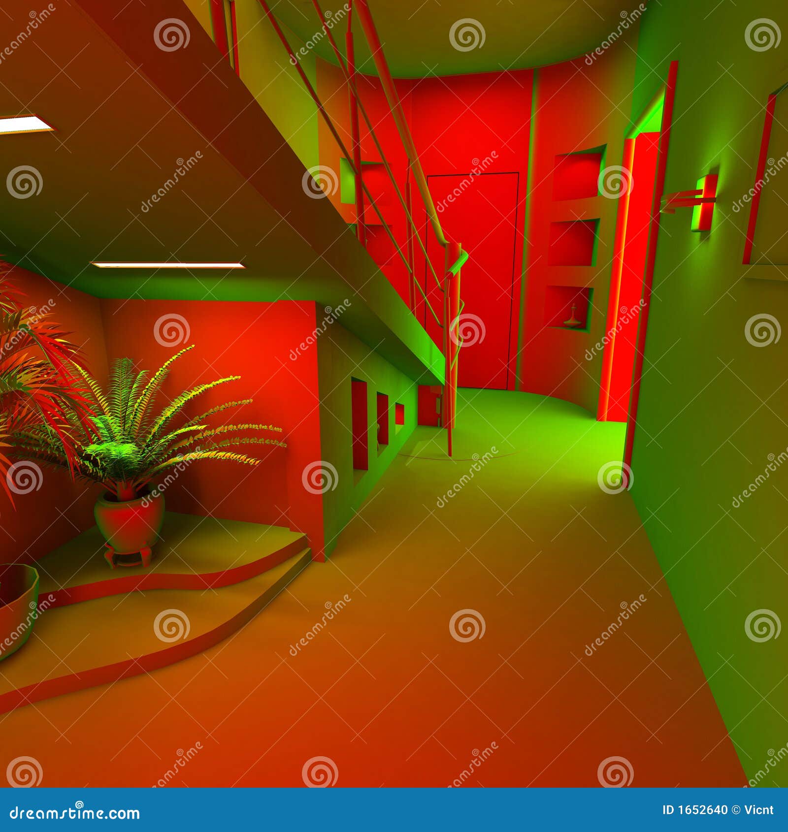 Acid modern interior stock illustration. Illustration of light - 1652640
