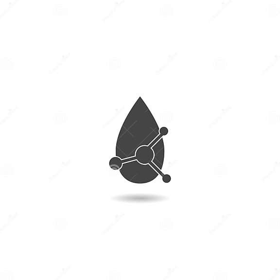 Acid Molecule Icon with Shadow Stock Vector - Illustration of molecular ...