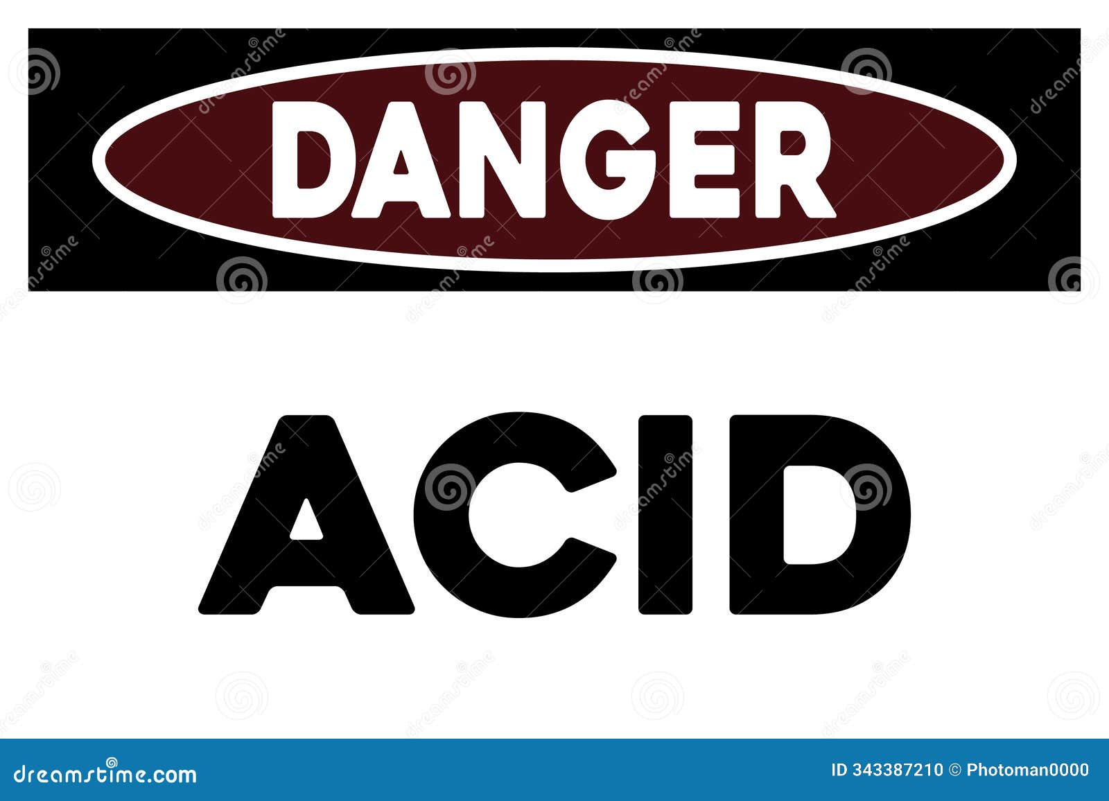 Acid warning sign stock illustration. Illustration of logo - 343387210